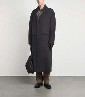 Our Legacy Mohair-blend Single-breasted Overcoat