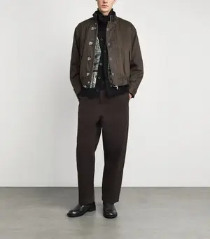 WOOYOUNGMI Cotton Canvas Wide-leg Jeans