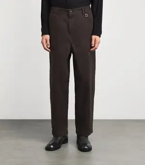 WOOYOUNGMI Cotton Canvas Wide-leg Jeans