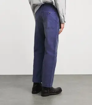 Auralee Garment-dyed Organic Cotton Trousers