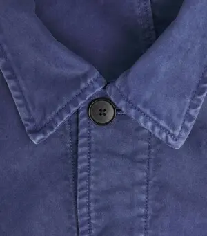 Auralee Garment-dyed Organic Cotton Overshirt