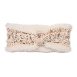MUK LUKS Cable Knotted Knit Headband - Pink Multi