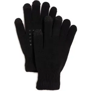 MUK LUKS Double Layer Knit Touchscreen Gloves - Ebony