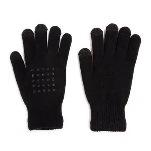 MUK LUKS Double Layer Knit Touchscreen Gloves - Ebony