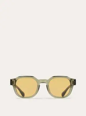 FERRAGAMO Round Frame Sunglasses - Green