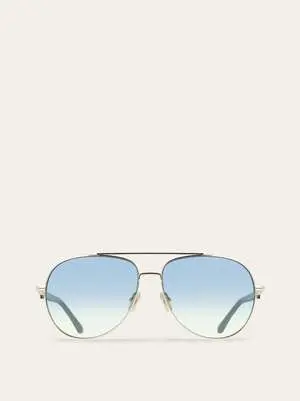 FERRAGAMO Aviator Frame Sunglasses - Blue