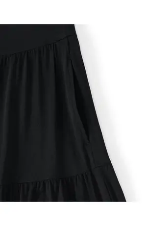 LANDS' END Cotton Modal Twist Front Tiered Maxi Dress