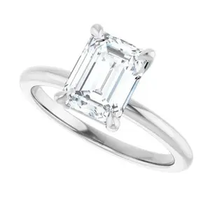 IVY & PEARL CO. 1 3/4 Ct Lab-grown Emerald Diamond Solitaire Ring In 14k Gold