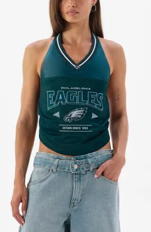 OFF SEASON Jersey Halter Top - Green