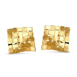 CHRISTINA CARUSO Woven Square Earring - Gold