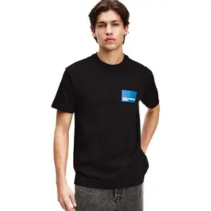 Karl Lagerfeld Short-sleeve Box Logo T-shirt - Black