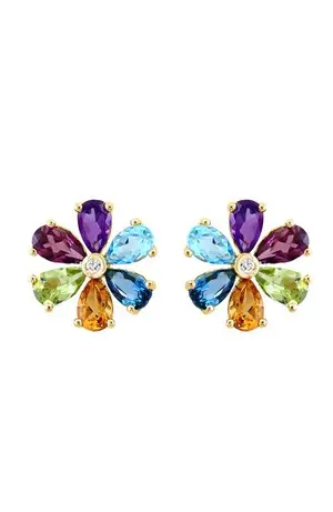 EFFY 14k Yellow Gold Celebration Garden Multi-gemstone Earrings - None