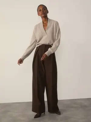 The Fold Orta Wool Blend V-neck Sweater