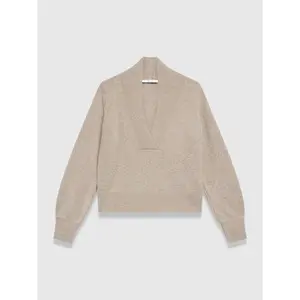 The Fold Orta Wool Blend V-neck Sweater - Neutral