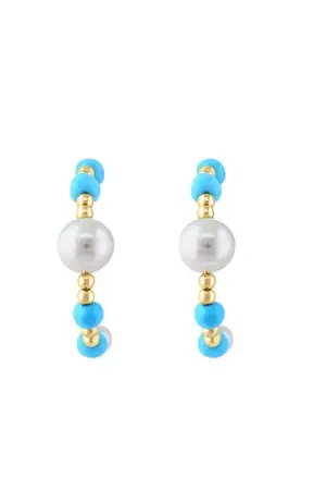 EFFY 14k Yellow Gold Turquoise Tide Freshwater Pearl Bracelet - Blue