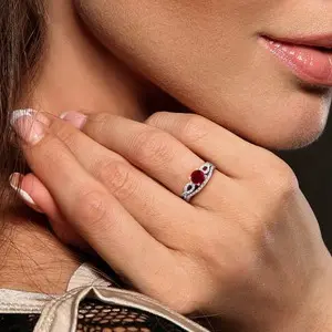 JULIANNA B. Lab- & Diamond Bridal Ring Set