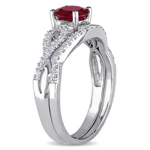 JULIANNA B. Lab- & Diamond Bridal Ring Set