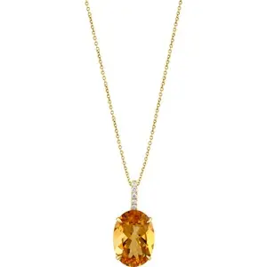 EFFY 14k Gold Golden Fire Citrine Pendant - Yellow