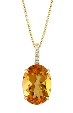 EFFY 14k Gold Golden Fire Citrine Pendant