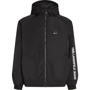 Karl Lagerfeld Padded Logo Jacket - Black