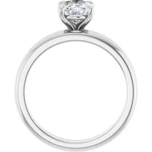 IVY & PEARL CO. 1 Ct Lab-grown Oval Diamond Solitaire Ring In 14k Gold