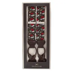 Trafalgar Kris Kringle's Cap Silk Novelty Button End Suspenders