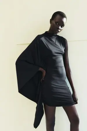 H&M Draped Asymmetric Dress