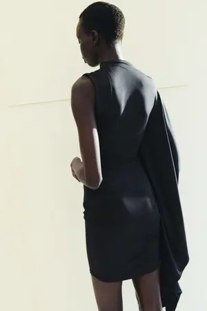 H&M Draped Asymmetric Dress
