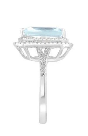 EFFY 14k White Gold Aquamarine Horizon Ring