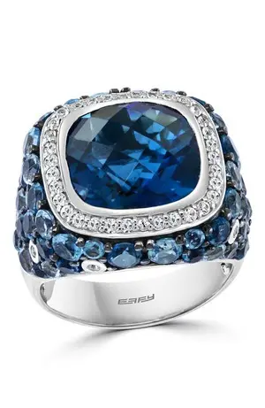 EFFY 925 Sterling Silver Ocean Depths Multi-gemstone Ring - Blue