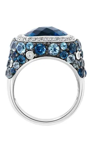 EFFY 925 Sterling Silver Ocean Depths Multi-gemstone Ring