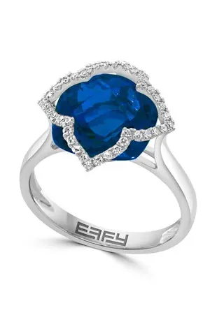 EFFY 14k White Gold Twilight Topaz Ring - Blue