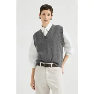 Brunello Cucinelli Cashmere Sweater Vest With Monili