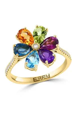 EFFY 14k Yellow Gold Garden Of Gems Cocktail Ring - None