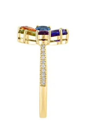 EFFY 14k Yellow Gold Garden Of Gems Cocktail Ring