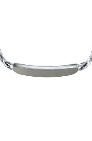Fossil Ellis Stainless Steel Id Bracelet