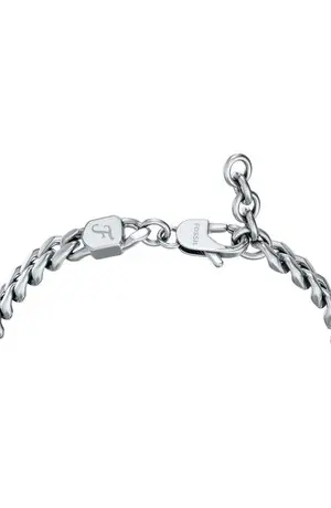 Fossil Ellis Stainless Steel Id Bracelet