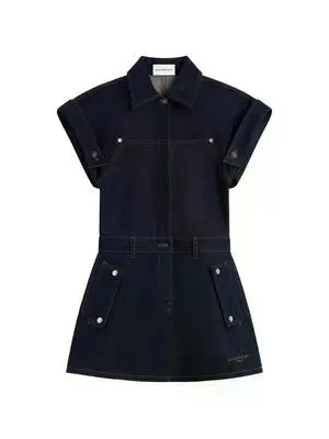 Givenchy Mini Dress In Raw Denim