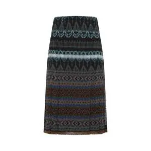 Dries Van Noten Sianora Midi Skirt - Brown