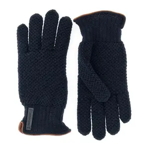 Paul & Shark Wool Gloves With Leather Trims - Blue