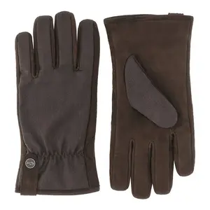 Paul & Shark Leather And Wool Gloves - Coffe