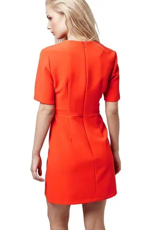 Topshop Short Sleeve Shift Dress
