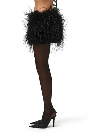 Naked Wardrobe Feather Miniskirt