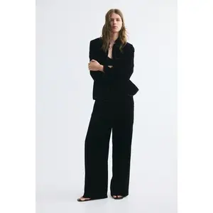 H&M Wide-leg Pants - Black