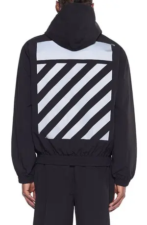 L/AB C/O OFF-WHITE Reflective Diag Windbreaker