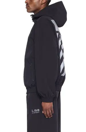L/AB C/O OFF-WHITE Reflective Diag Windbreaker