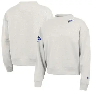 Champion Los Angeles Rams Triumph Fleece Mock Neck Tri-blend Sweatshirt - Gray