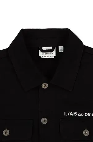 L/AB C/O OFF-WHITE Denim Trucker Jacket - Black
