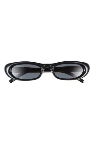Saint Laurent Sl 557 Shade Plump 53mm Oval Sunglasses - Black