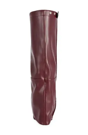 AZALEA WANG Railay Faux Leather Wedge Boot